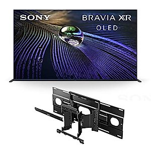 Sony A90J 55 Inch TV: BRAVIA XR OLED 4K Ultra HD Smart Google TV SU-WL855 Ultra Slim Wall-Mount Bracket for Select BRAVIA OLED and LED TVs