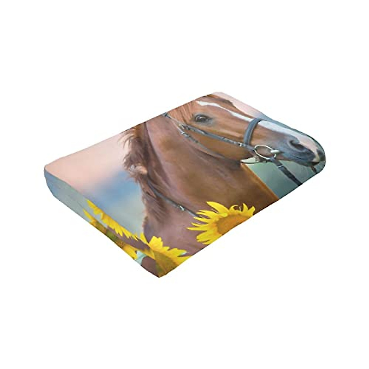 Horse Blankets 60"X50" Ultra-Soft Flannel Throw Blanket Plush Cozy Throws for Sofa Bed Micro Fleece Blanket for Adults Kids