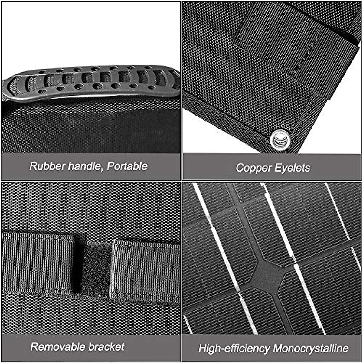 XINPUGUANG 200W Foldable Solar Panel Charger for Portable Power Station & RV Battery, Compatible with Jackery/Roackpals Generator, with 20A Controller for 12V Battery RV Boat Camping