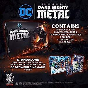 Cryptozoic Entertainment DC Deck Building Game - Dark Nights Metal - Defeat The Batman Who Laughs and his Dark Knights - for 2 to 5 Players - Ages 15