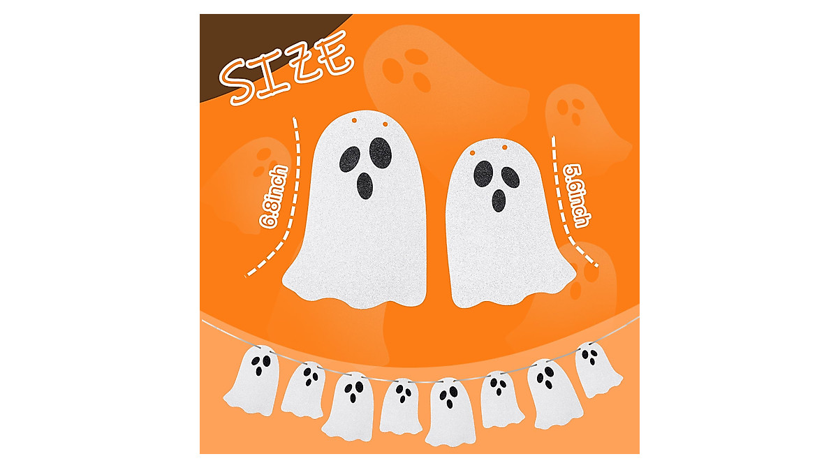 3 Pack Halloween Ghost Banner for Spooky Parties