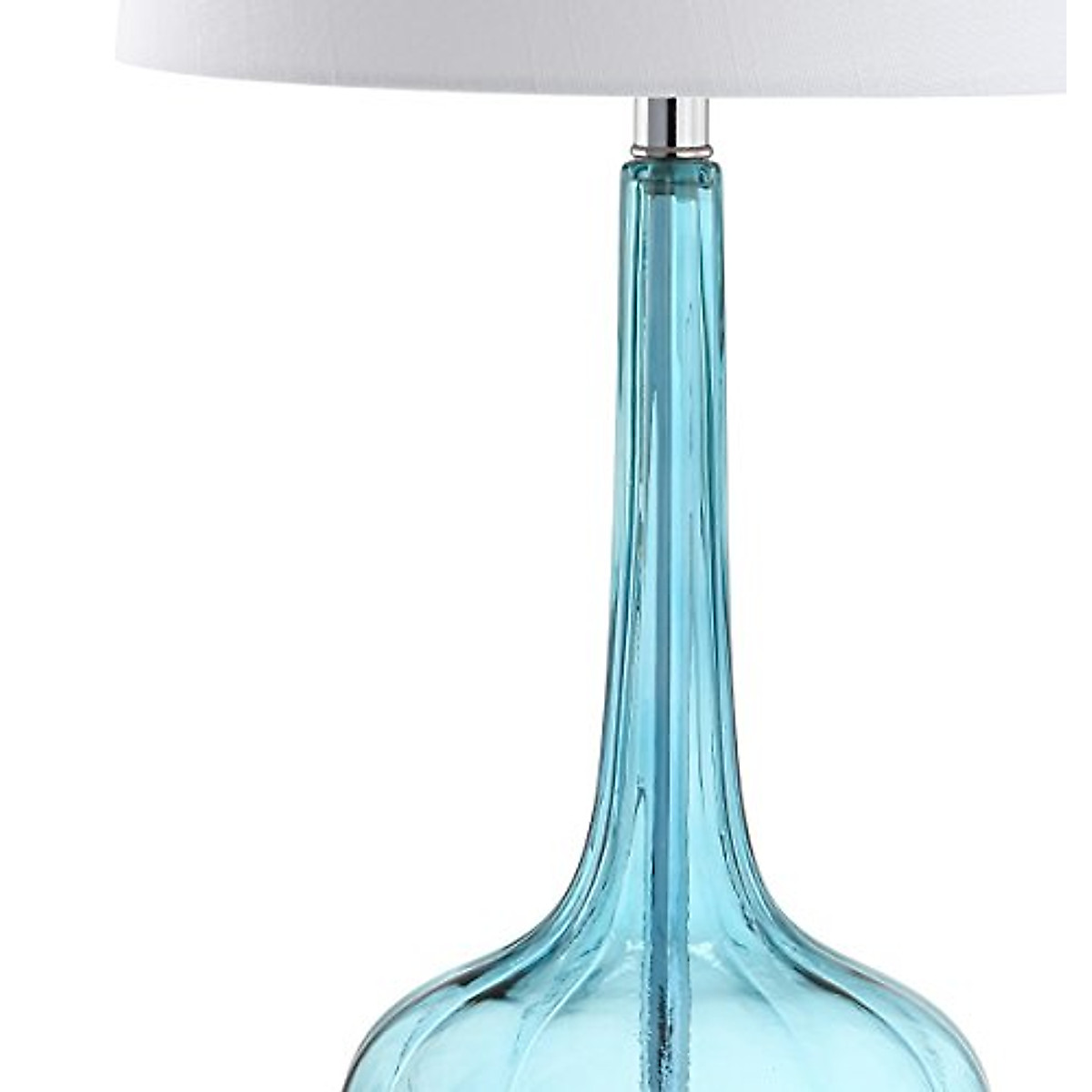 JONATHAN Y JYL1079B-SET2 Set of 2 Table Lamps Bette 28.5" Glass Teardrop LED Table Lamp Contemporary Bedside Desk Nightstand Lamp for Bedroom Living Room Office College Bookcase, Aqua