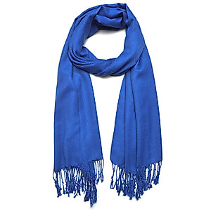 Gelante Plain Soft Pashmina Shawl Wrap Scarf Solid Colors.15-615-Royal Blue-#10
