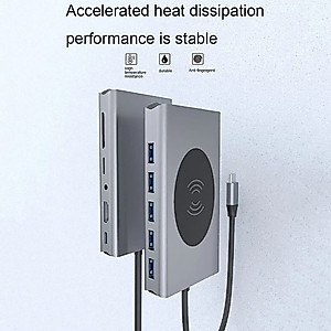 HOUKAI USB Type C Hub USB 3.0 Type-C Hub to HDMI Adapter 4K Thunderbolt 5 USB C Hub with TF SD Reader Slot PD