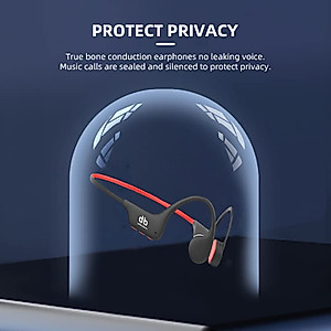 dbcollections Open-Ear Bluetooth Bone Conduction Sport Headphones - Sweat Resistant Wireless Earphones for Workouts and Running - Built-in Mic, with Hair Ban