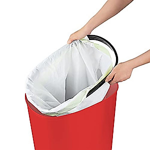 Mainstay Motion Sensor Trash Can, 13.2 Gallon, Red Stainless Steel
