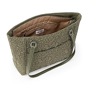 Sakroots Metro Tote Bag in Eco-Twill with Dual Shoulder Straps, Olive Spirit Desert Quilted