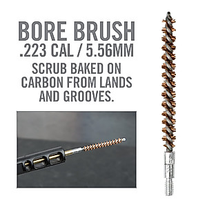 Real Avid Brush Combo: Star Chamber Pads, Chamber Brush, Chamber Mop and Bore Brush for Modern Sporting Firearms Chambered in .223/.224 Caliber Family, White