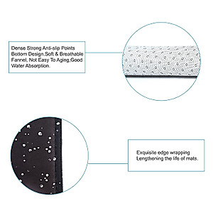 Mightree Bathroom Shower Curtains 4 PCS Sets, Waterproof Fabric Bathroom Curtain with 12 Hooks, Toilet Lid Cover and Bath Mat, Non-Slip Rug Foot Mat, Shower Curtain and Rug Set, Black, Large