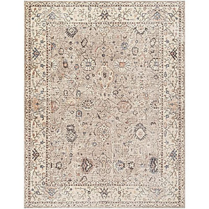 SURYA Becki Owens x Davina Damask Area Rug, 7'10" x 10', Khaki
