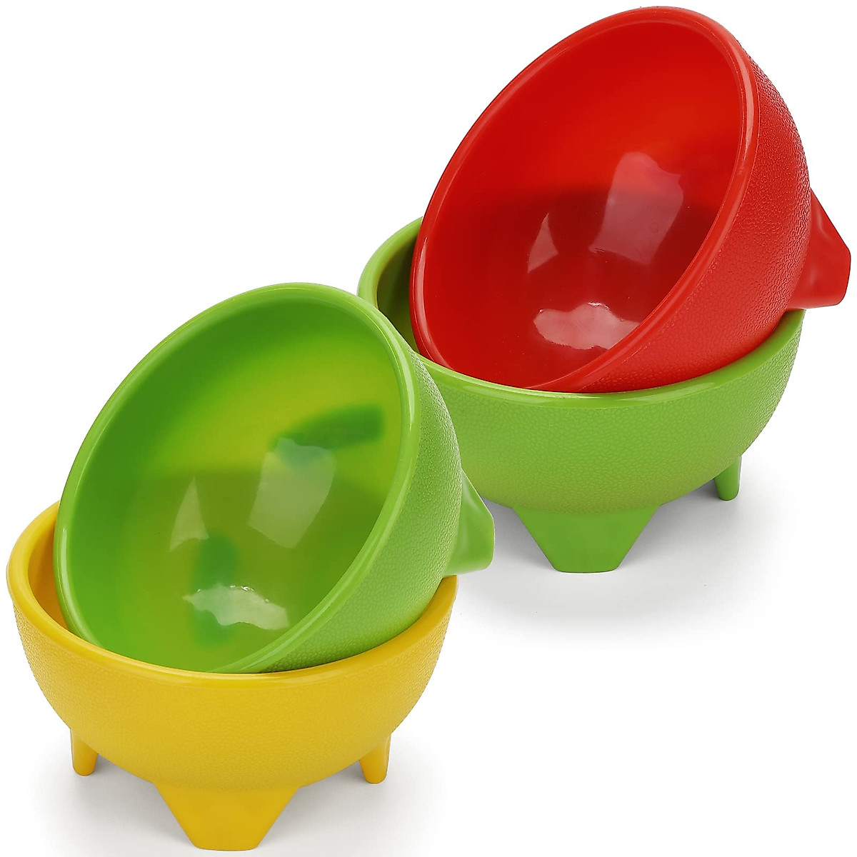 ZEAYEA Set of 18 Salsa Bowls, 12 oz Plastic Dipping Bowls, 4.5" Mexican Party Serving Bowls, Plastic Guacamole Bowls for Condiments, Dipping Sauces, Taco, Snack