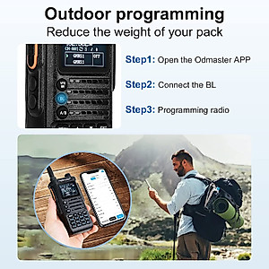 (2nd Gen)TIDRADIO TD-H8 GMRS Radio Handheld with Bluetooth Programming, GMRS Repeater Capable, NOAA, 5 Watt Long Range Two Way Radios Walkie Talkies with 771 GMRS Antenna, 2500mAh Rechargeable Battery