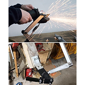 NTSUMI Sharpener Model 5005 Lawn Mower Blade Sharpener fits Straight and Standard Lawn Mower Blades, for Right and Left Hand Blades, 15°-45° Adjustable, Black