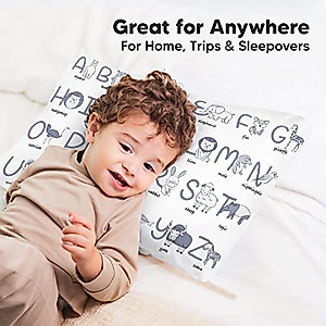 KeaBabies Toddler Pillow with Pillowcase and Toddler Pillowcase for 13X18 Pillow - 13X18 Soft Organic Cotton Toddler Pillows for Sleeping - Organic Toddler Pillow Case for Boy, Kids