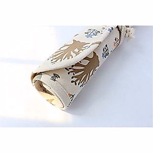 KARRESLY Art Paint Brush Holder,20 Slot Canvas Artist Paint Brushes Case Bag,Roll Up Drawing Pen Pouch Paintbrush Organizer for Artist Studio(Brush is Not Included)-Tree