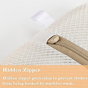 Yonchic Mesh Laundry Bag for Delicates, Durable Laundry Bags with Premium Zipper, Washing Machine Wash Bags for Blouse, Socks, Bra, Travel Organization Bag (1M, 1L, 1Bra Bag, 1 Round Bag)