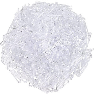 AIMPGSTL 100Pcs Transparent Plastic Alligator Clip 38mm Shirt Fixing Packing Clip U Shape Plastic Clothespins for Ties Socks Pants Shirts