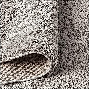 Gertmenian Air Shag Fresh Collection , Classic Plush Microfiber Shag Rug , Bedroom Nursery Living Room Dining Room Dorm Room , 8x10 Ft Large, Vintage Abstract Lines, Gray, 18606