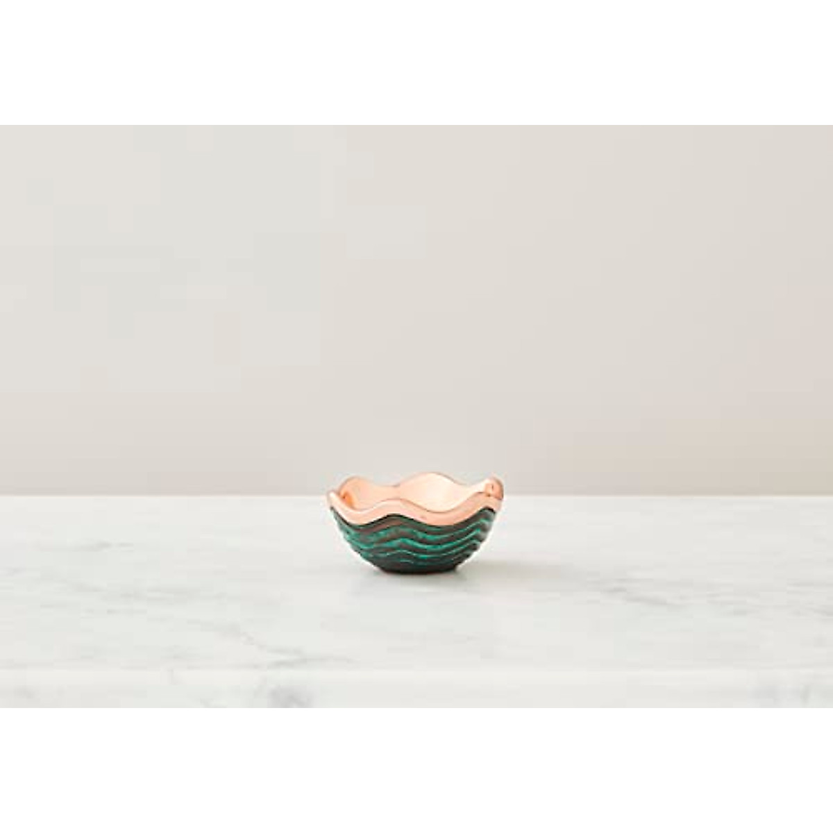 nambe Small Copper Canyon Bowl | 6-Inch Fruit or Snack Bowl for Kitchen Counter, Table, Mantel Décor | Decorative Scalloped Edge Vegetable Basket | Salad Serving Bowl | 16-Ounce