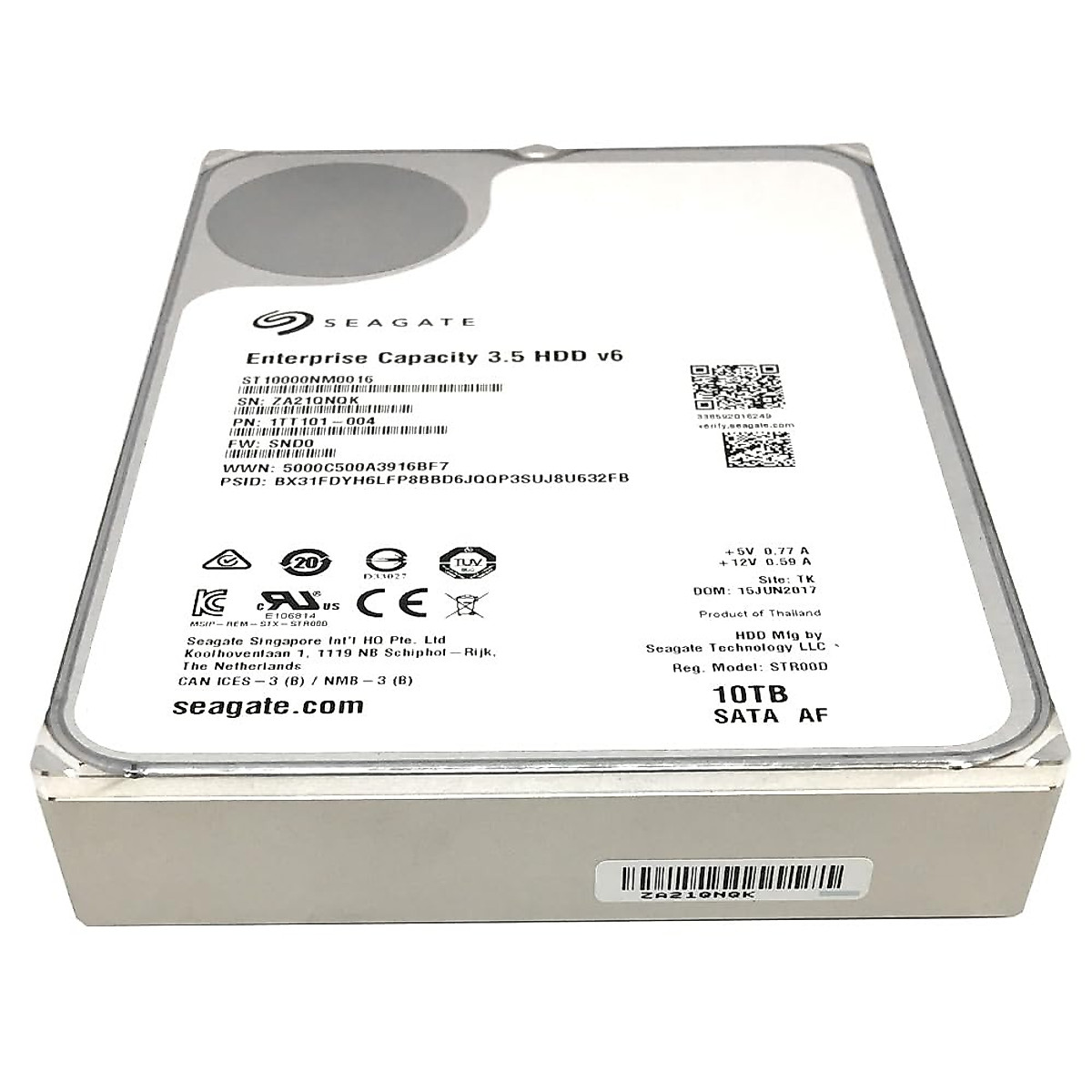 Seagate Enterprise Capacity | ST10000NM0016 | 10TB 7200 RPM SATA 6.0Gb/s 256MB Cache Hyperscale 512e 3.5" Hard Disk Drives (Renewed)