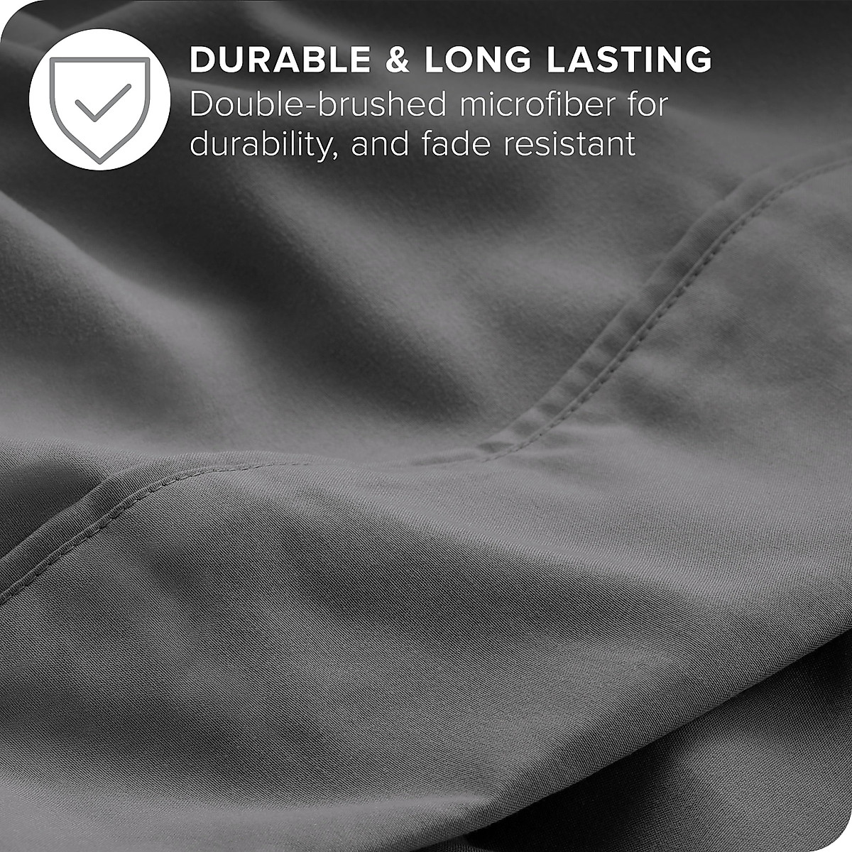 Ivy Union Twin Size Sheet Set - Breathable & Cooling Sheets - Extra Soft, Easy-Fit Bed Sheets - Deep Pockets - Bedding Sheets & Pillowcases (Twin, Grey)