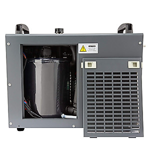 OMTech 6L Dual Industrial Water Chiller 0.9hp 3.2gpm Water Cooling System CW-5202 Water Cooler w 2 Inlets & Outlets to Chill Two 60W 70W 80W 90W 100W 120W 150W CO2 Laser Engraving Machines