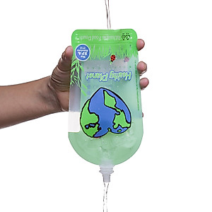 Healthy Planet Solutions Reusable Food Pouches Clear Plastic Storage | Washable Freezable Refillable Resealable | Double Leak Proof Zipper | Excellent Baby Food Storage