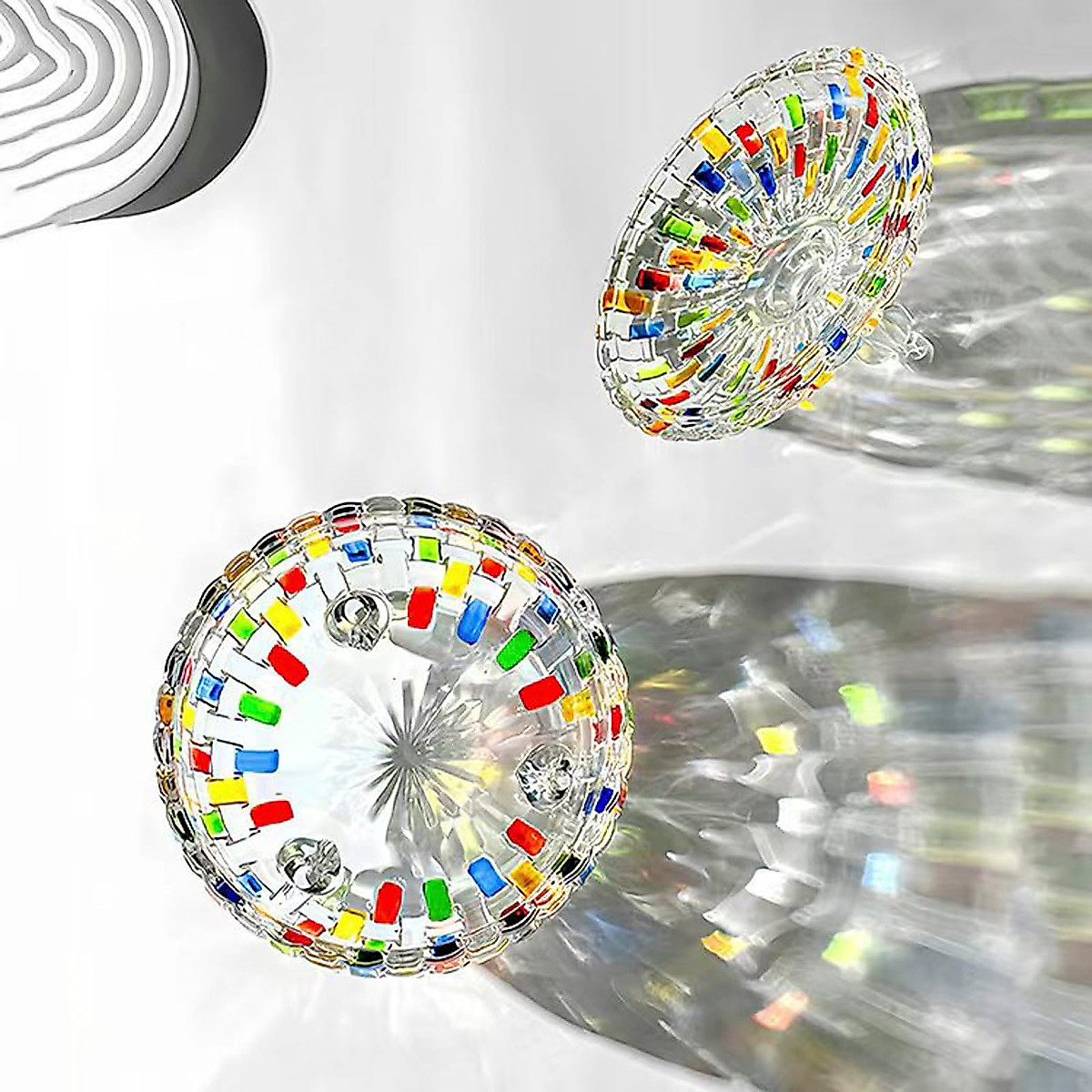 HSKIE Colorful Crystal candy jars Candy jars with lids christmas candy jar Candy containers cute candy jar glass jar with lid-24 oz