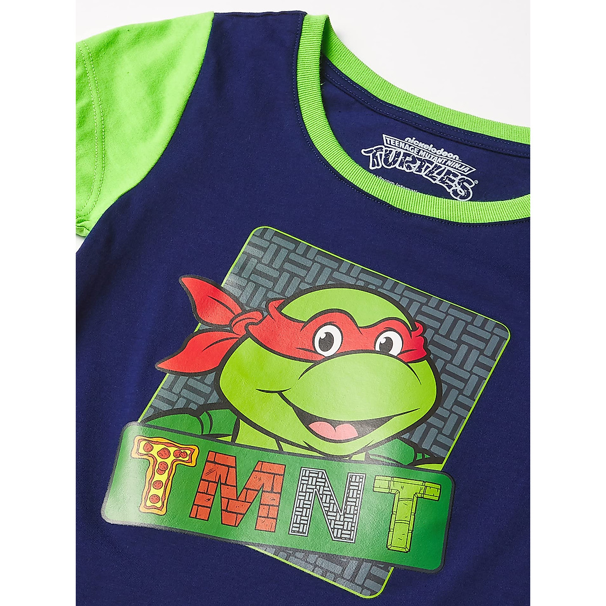 Teenage Mutant Ninja Turtles Toddler Boys' Crew Neck Tshirt & Shorts 2-Piece Set, True Navy, 5T