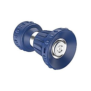 HOSUN Garden Hose Nozzle, Fireman Style Hose Nozzle, Heavy Duty Brass Hose Nozzle, Leak Proof & Best High-Pressure Sprayer for Plants Watering, Car Washing, Pet Washing, etc. (blue)