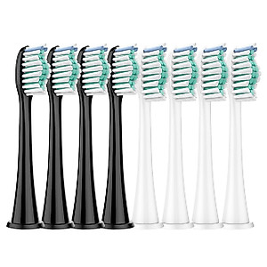 8Pcs Toothbrush Replacement Heads Compatible with Philips Sonicare Electric Toothbrushes Snap-on Handles (Multi-Colored)