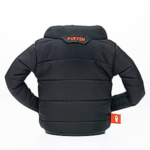 Puffin - The Puffy Jacket - Insulated 12 oz Can Cooler I Beer Bottle & Soda Can Insulator, Keep Drinks and Beverages Cold - Black