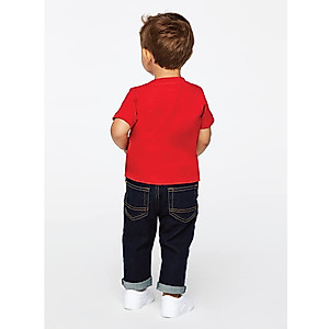 RABBIT SKINS Infant 100% Cotton Jersey Short Sleeve Tee, Orange, 18 Months