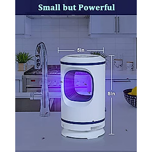 Bug Zapper Indoor, GILAYGROW Insect Trap, Fly Trap, Quiet Fruit Flies Mosquito Killer Trap, Mosquito Lamp, Electric Mosquito Zapper for Bedroom, Living Room, Office, Kitchen (White)