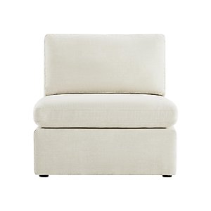 CHITA Modern Upholstered Middle Module for Modular Sectional,Sectional Sofa Couch Accent Armless Chair, Linen