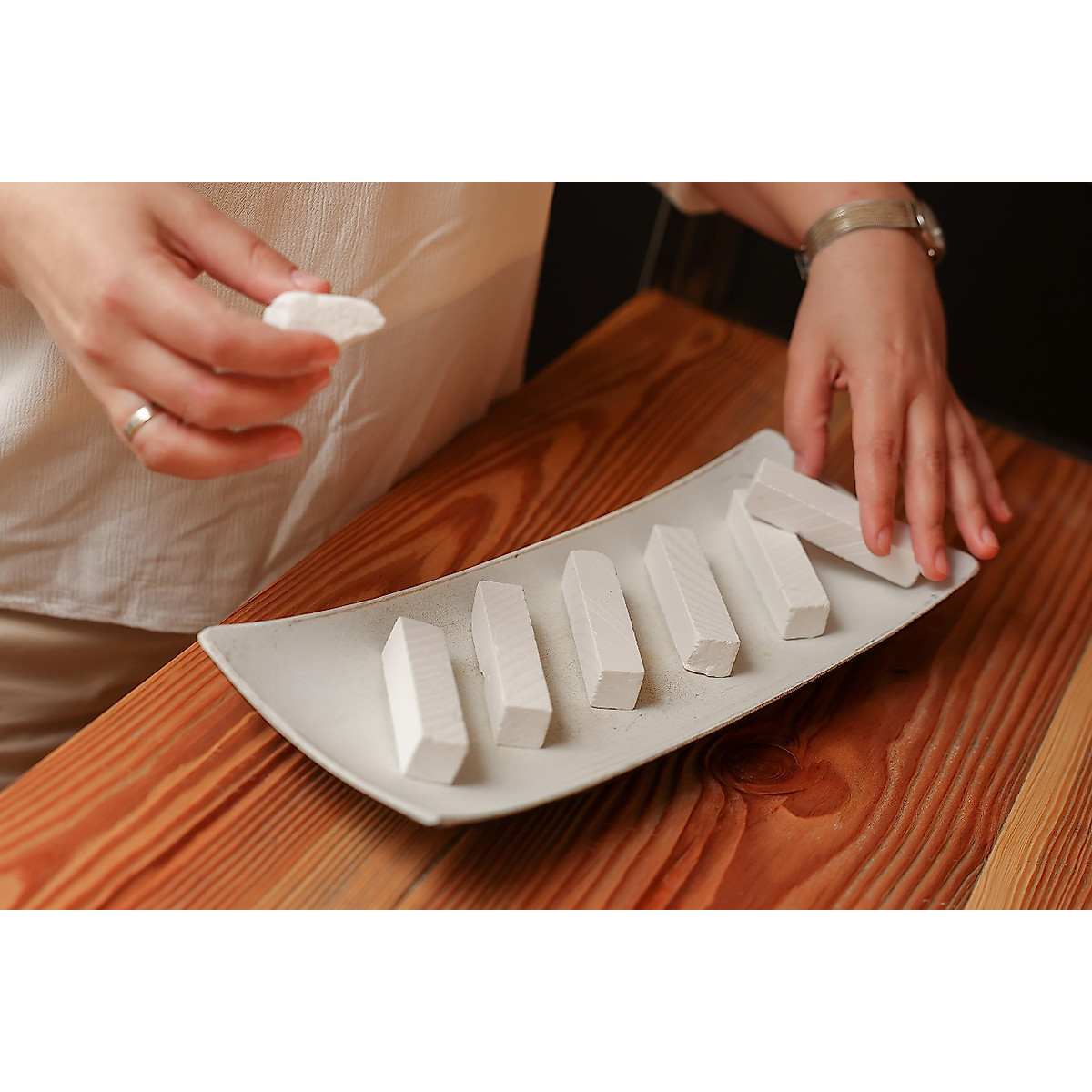 Natura Uralis Premium Belgorod Chalk Chunks | 7 oz of White Chalk Chunks - Amazing Crunch, Satisfying Earthy, Velvety and Firm Texture, ASMR Sensation, Natural Calcium Carbonate