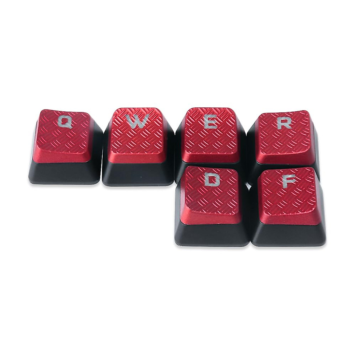 HUYUN FPS & MOBA Performance Gaming Radian Backlit Keycaps Replacement for Cherry MX Razer Corsair Logit G610 G710 Gaming Mechanical Keyboard(QWERASD12345)