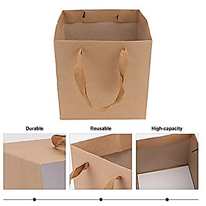 JOEBO Goodie Bags 10pcs Kraft Paper Gift Bags Party Bags Bags Cub Favor Bags Business Bags Kraft Bags Retail Bags for Easter Birthday Wedding Bulk Gift Bags