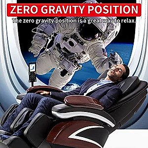Full Body Electric Shiatsu Massage Chair Recliner with Built-in Heat Therapy Air Massage System Stretch Vibrating Body scan PS4,Black