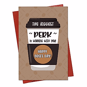 FLYAB Funny Boss Day Card for Boss Women Men 4"x6" Bosses Day Gifts Card from Employee National Boss's Day Card with Envelope Happy Boss's Day Christmas Birthday Gifts for Male Female Boss Manager