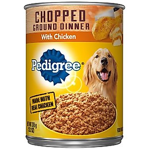 Pedigree Chopped Ground Dinner with Chicken Canned Dog Food (Pack of 2)