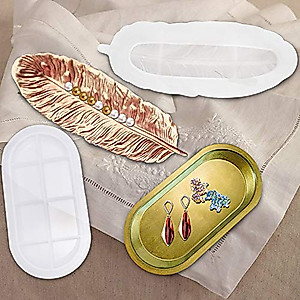 2 PCS Resin Moulds Silicone, FineGood Resin Tray Moulds for Jewelry Coaster Resin Casting Mould Pendant Fruit Tray Resin Silicone Mould