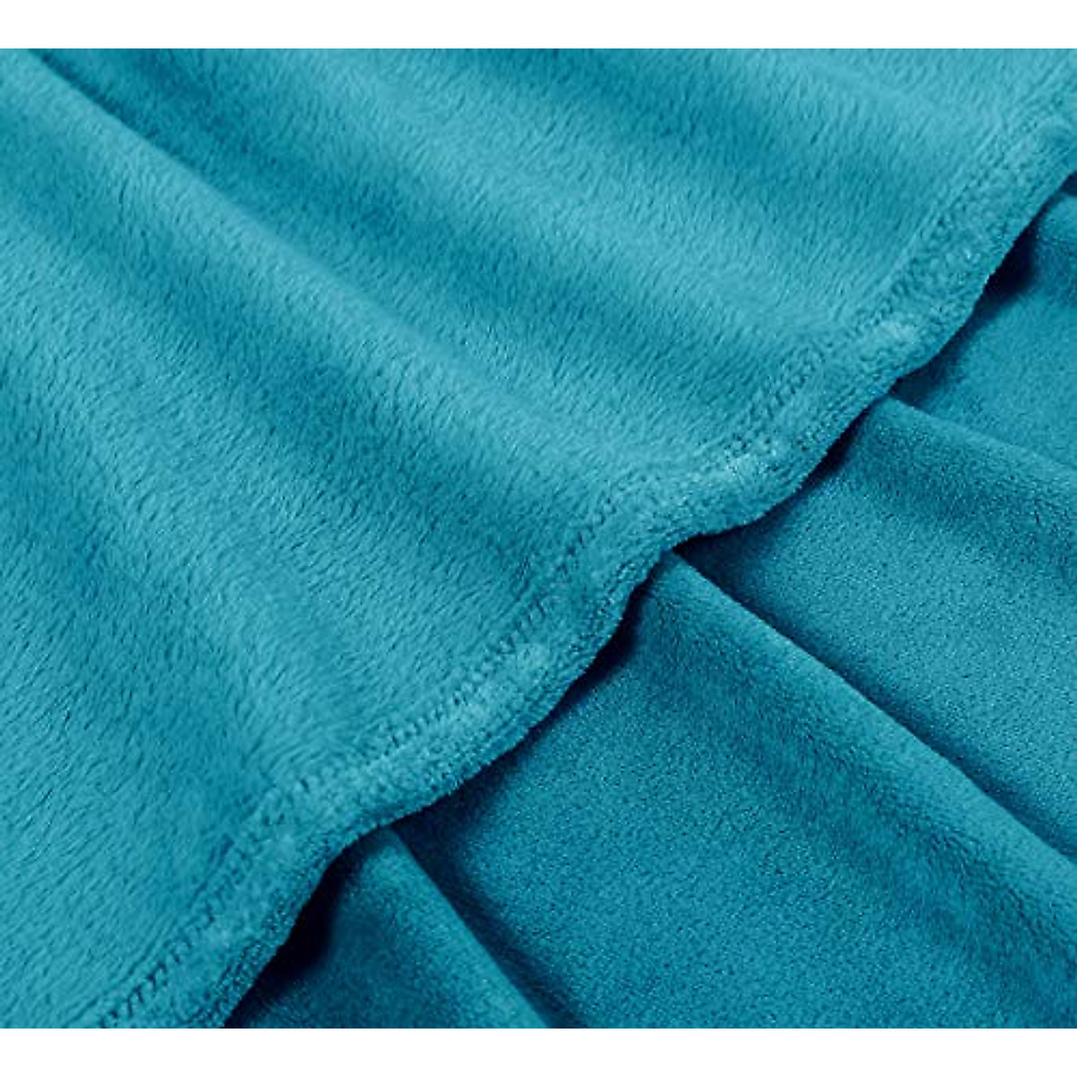 Love's cabin Flannel Fleece Blanket Throw Size Teal Throw Blanket for Couch, Extra Soft Double Side Fuzzy & Plush Fall Blanket, Fluffy Cozy Blanket for Adults Kids or Pet (Lightweight,Non Shedding)