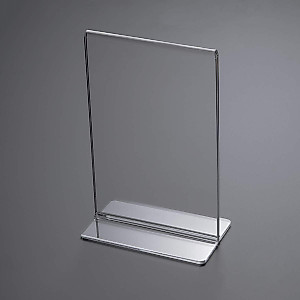 HIIMIEI 8.5x11 Acrylic Sign Holder Table Menu Display Stand, Clear Plastic 8.5x11 Double Sided Picture Frames for Desk Display(6 Pack)