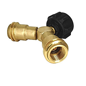 DOZYANT Propane Splitter, Propane Tank Y Splitter Adapter with Valves, 2 Way LP Gas Adapter Tee Connector for 20lb Propane Tank Cylinder, Work with BBQ Grills, Camping Stoves, Gas Burners, Heater