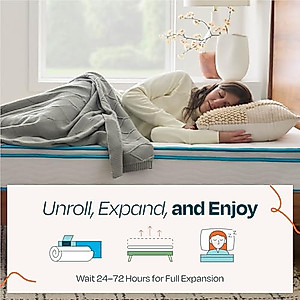 Linenspa 8 Inch Memory Foam and Spring Hybrid Mattress - Medium Firm Feel - Bed in a Box - Quality Comfort and Adaptive Support - Breathable - Cooling - Guest and Kids Bedroom - King Size