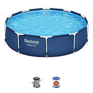 Bestway Steel Pro 10' x 30" Round Above Ground Pool Set | Includes 330gal Filter Pump