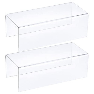 uxcell Shoes Display Stand Rack, 240x110x80mm Acrylic Storage Shelf Holder Clear 2 Pcs