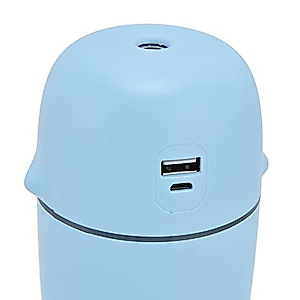 BRDI Air Cleaner, Mini Portable 2 Modes Air Purifier LED Lighting USB Rechargeable Big Spray with USB Cable for Car for Office for Home(Blue)