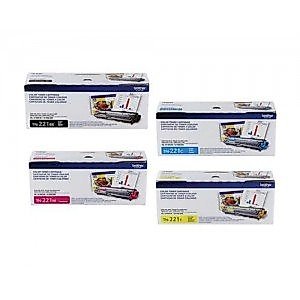 Brother TN-221 4PK Standard Yield OEM Cartridges
